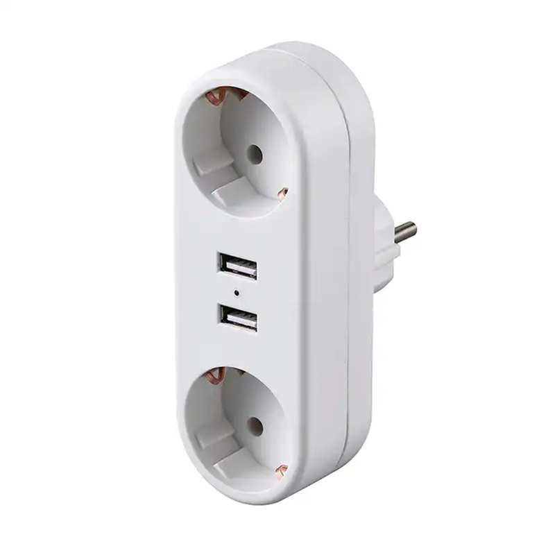 China European Travel Plug EU Wall Power Socket Adapter with 2 USB ...