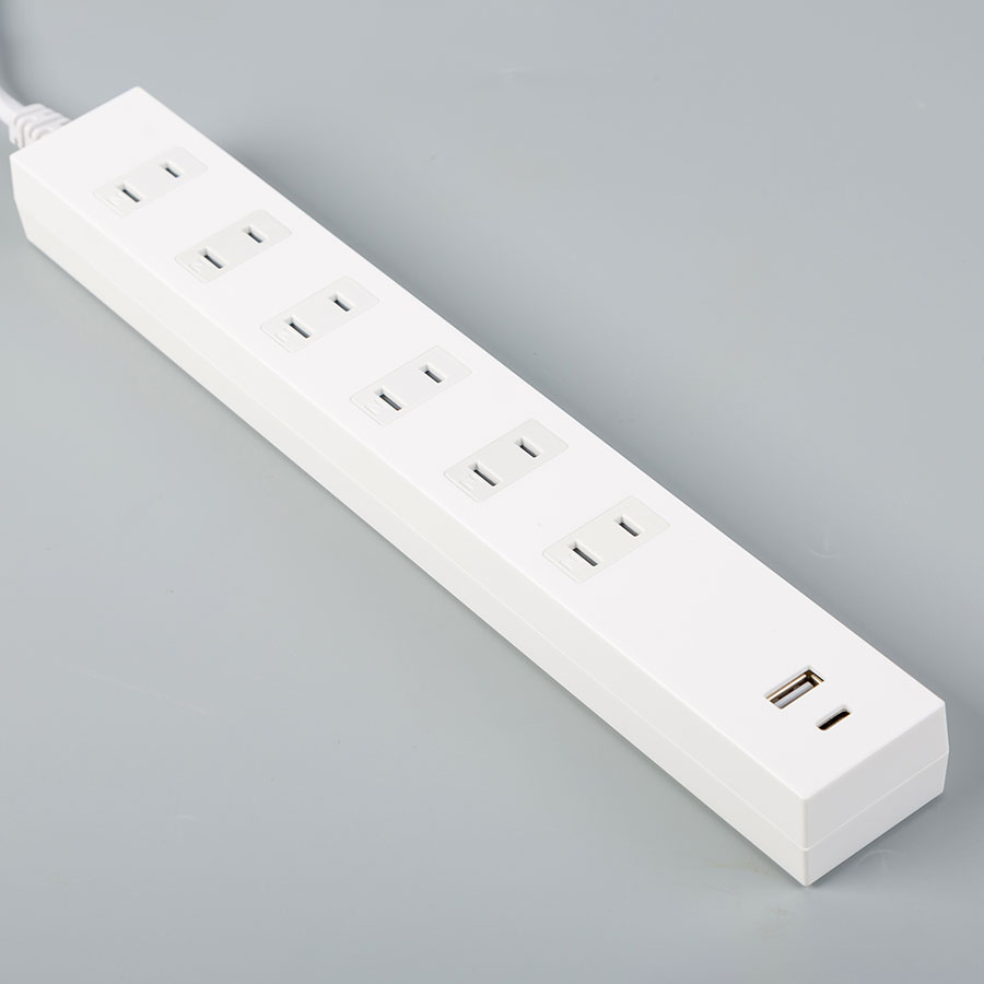 China 6-Outlet Over Load Protection Surge Protector Power Strip with ...